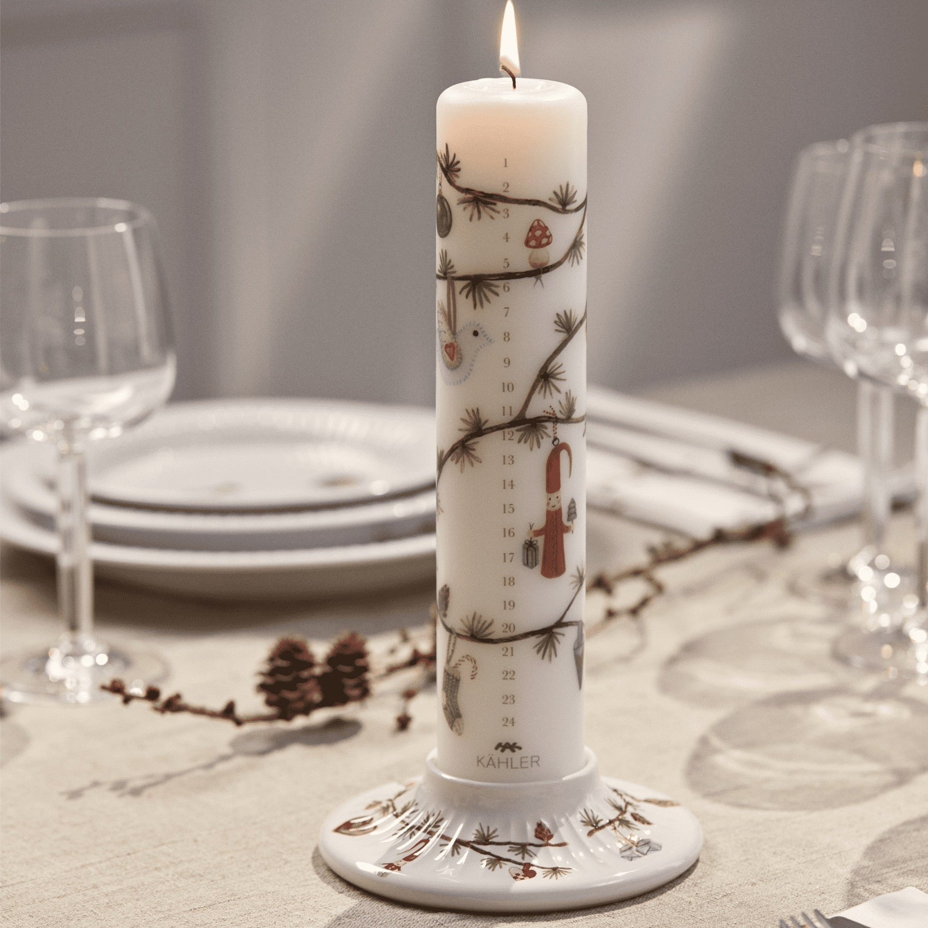 Hammershøi Christmas - Bloklysestage H4 cm – Mols Bolsjer